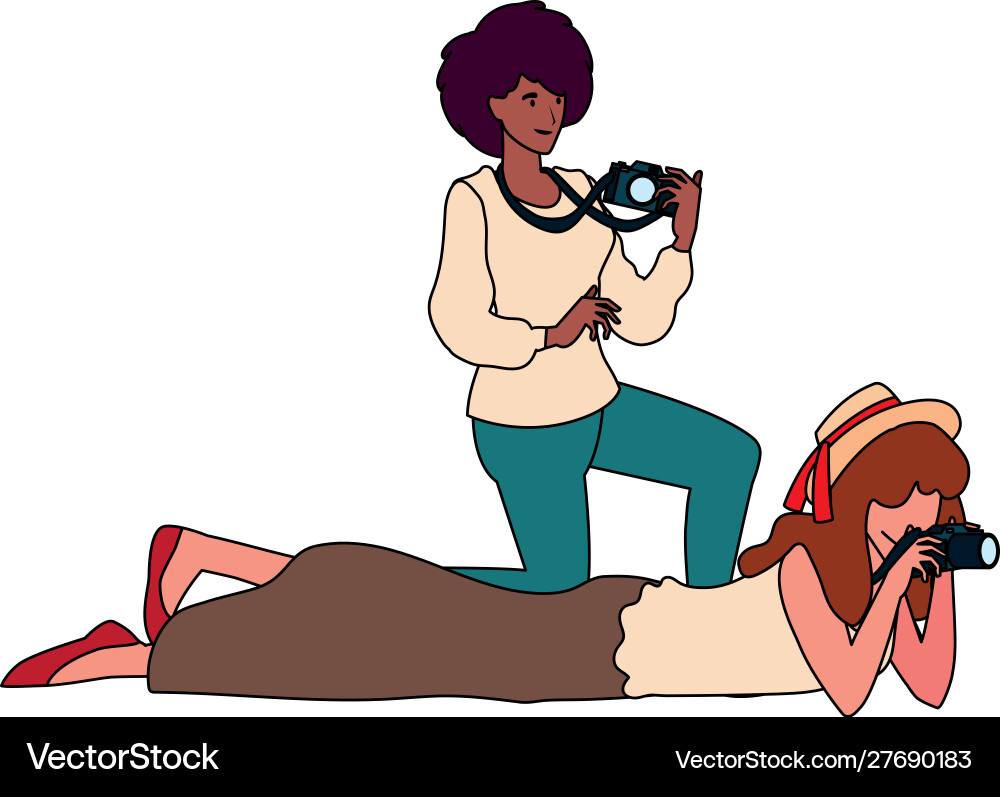 Women taking picture design Royalty Free Vector Image