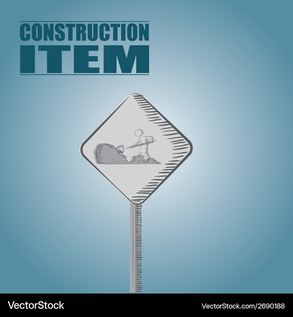 A grey traffic signal with silhouette man Vector Image