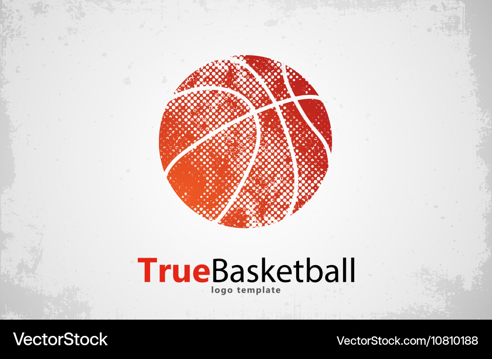 Basketball logo design sport Royalty Free Vector Image
