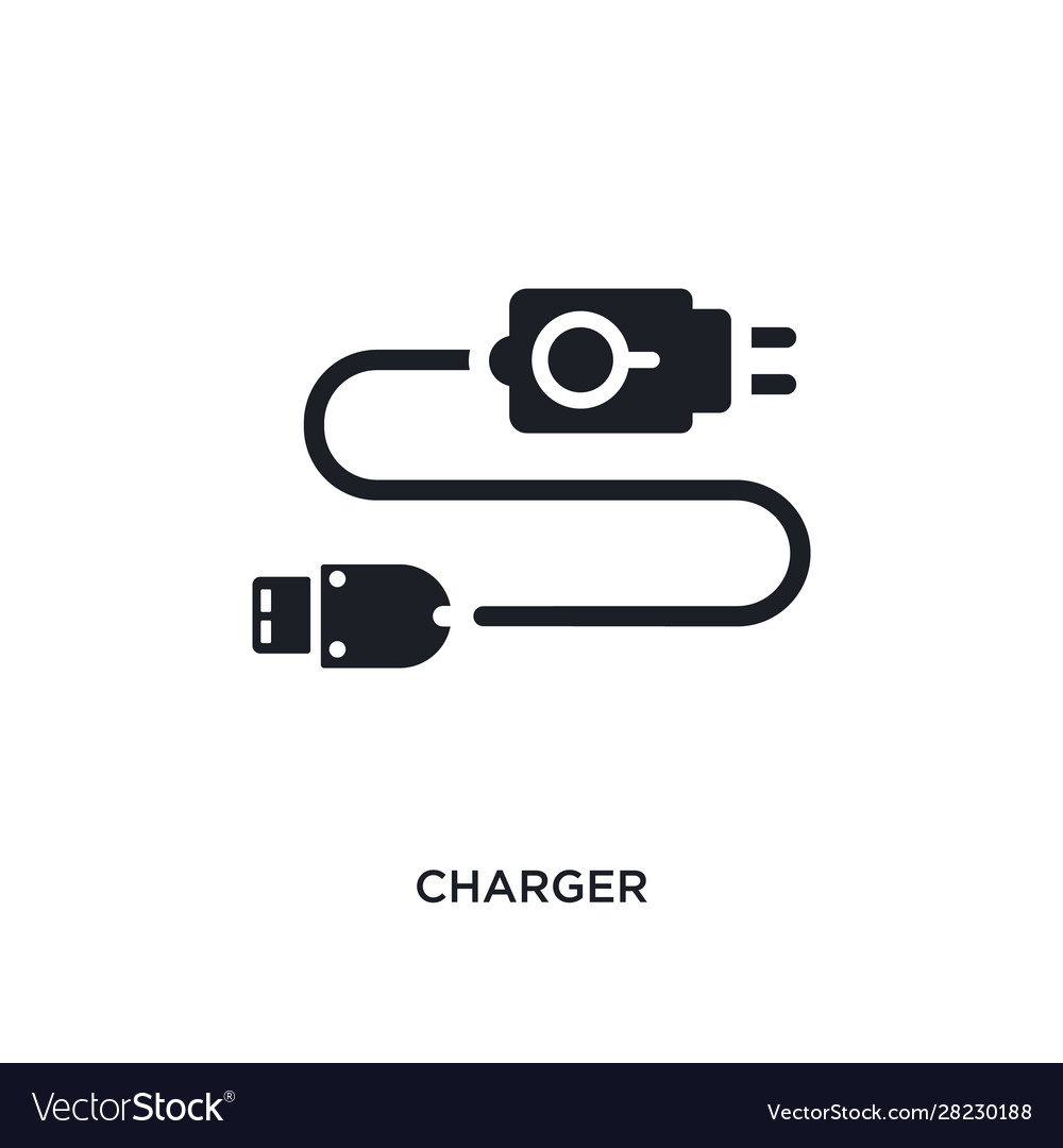 Charger isolated icon simple element from Vector Image