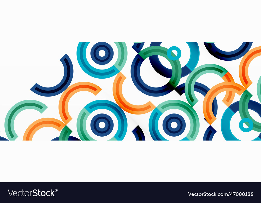 Circles are arranged in a grid pattern abstract Vector Image