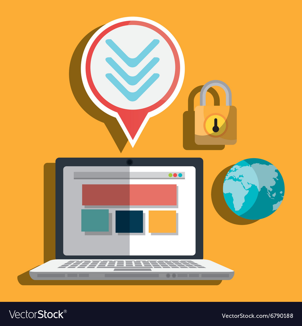 Computing security system Royalty Free Vector Image