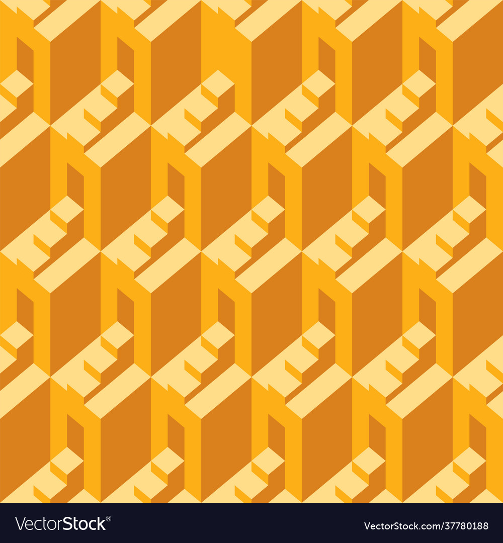 Geometric seamless pattern with simple 3d elements