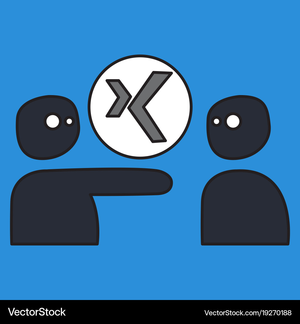 Logo xing icon social media network Royalty Free Vector