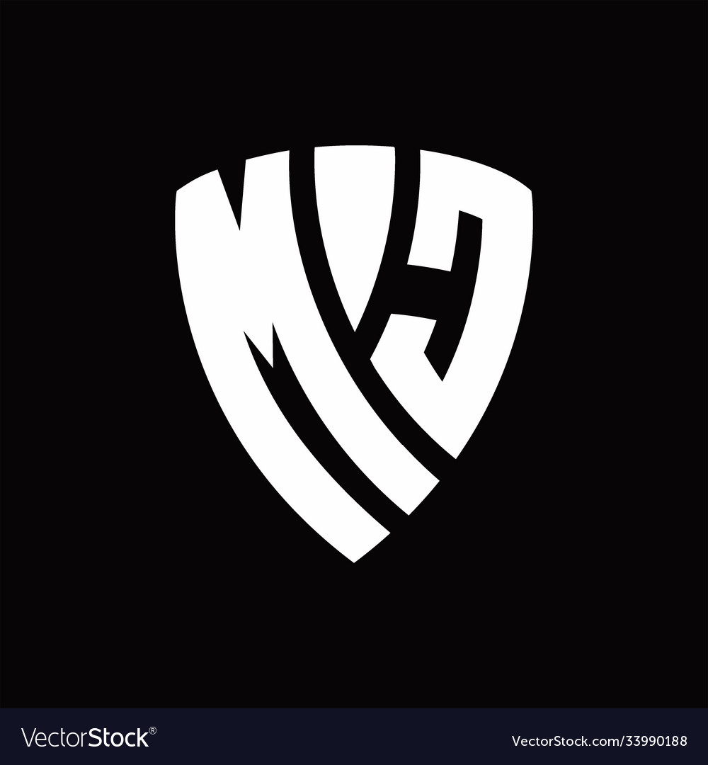 Mc logo monogram with shield elements shape Vector Image