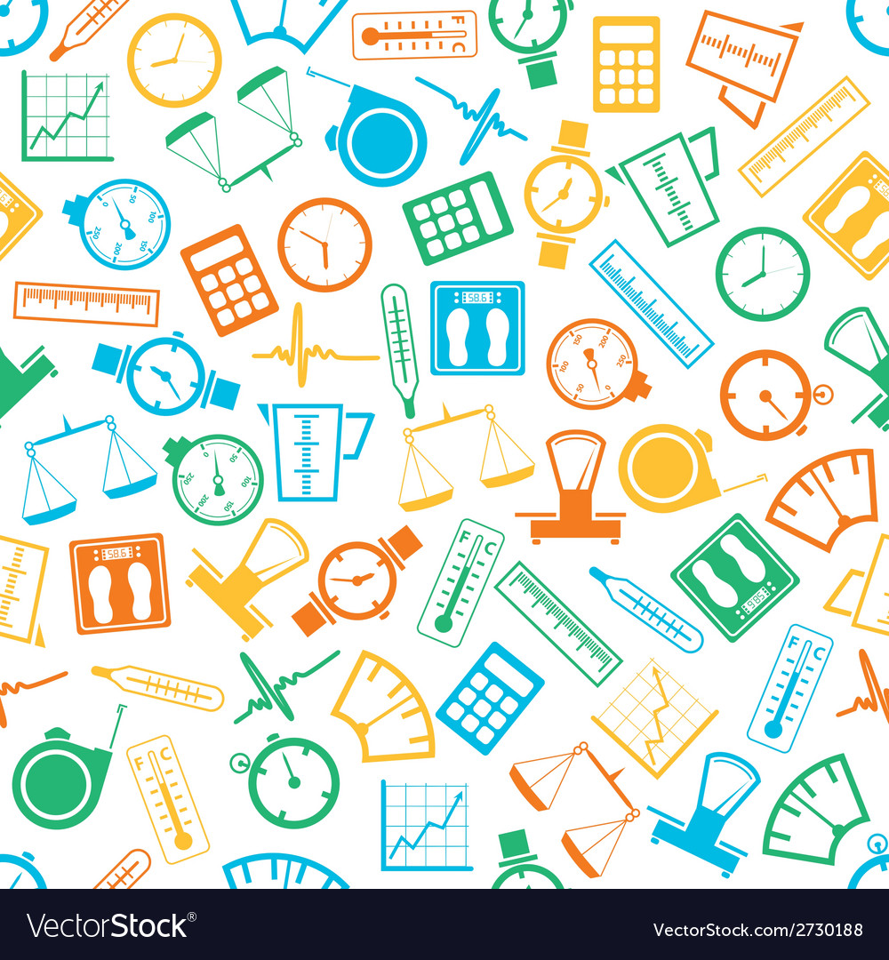 Measuring seamless pattern Royalty Free Vector Image