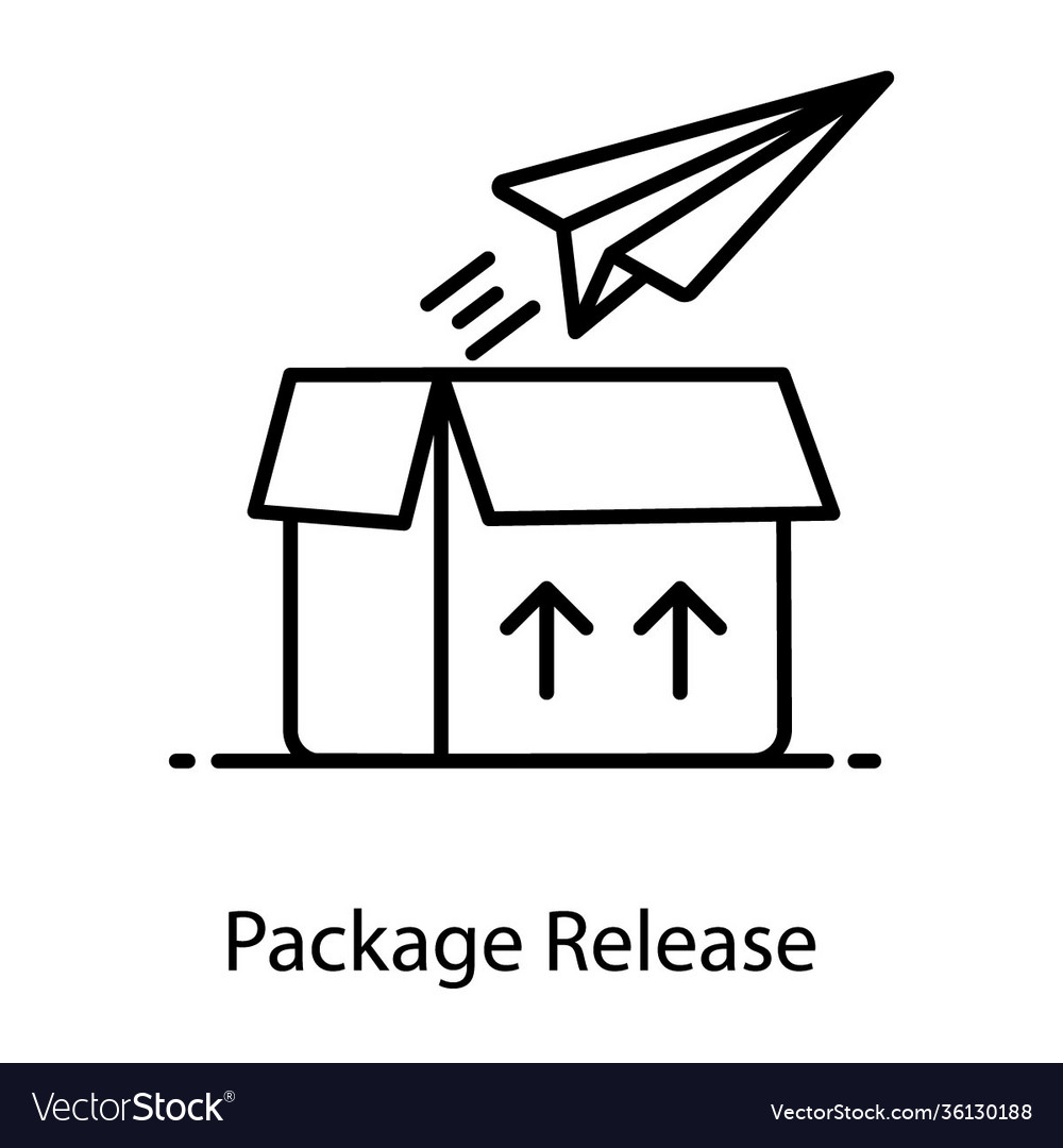 Package release Royalty Free Vector Image - VectorStock
