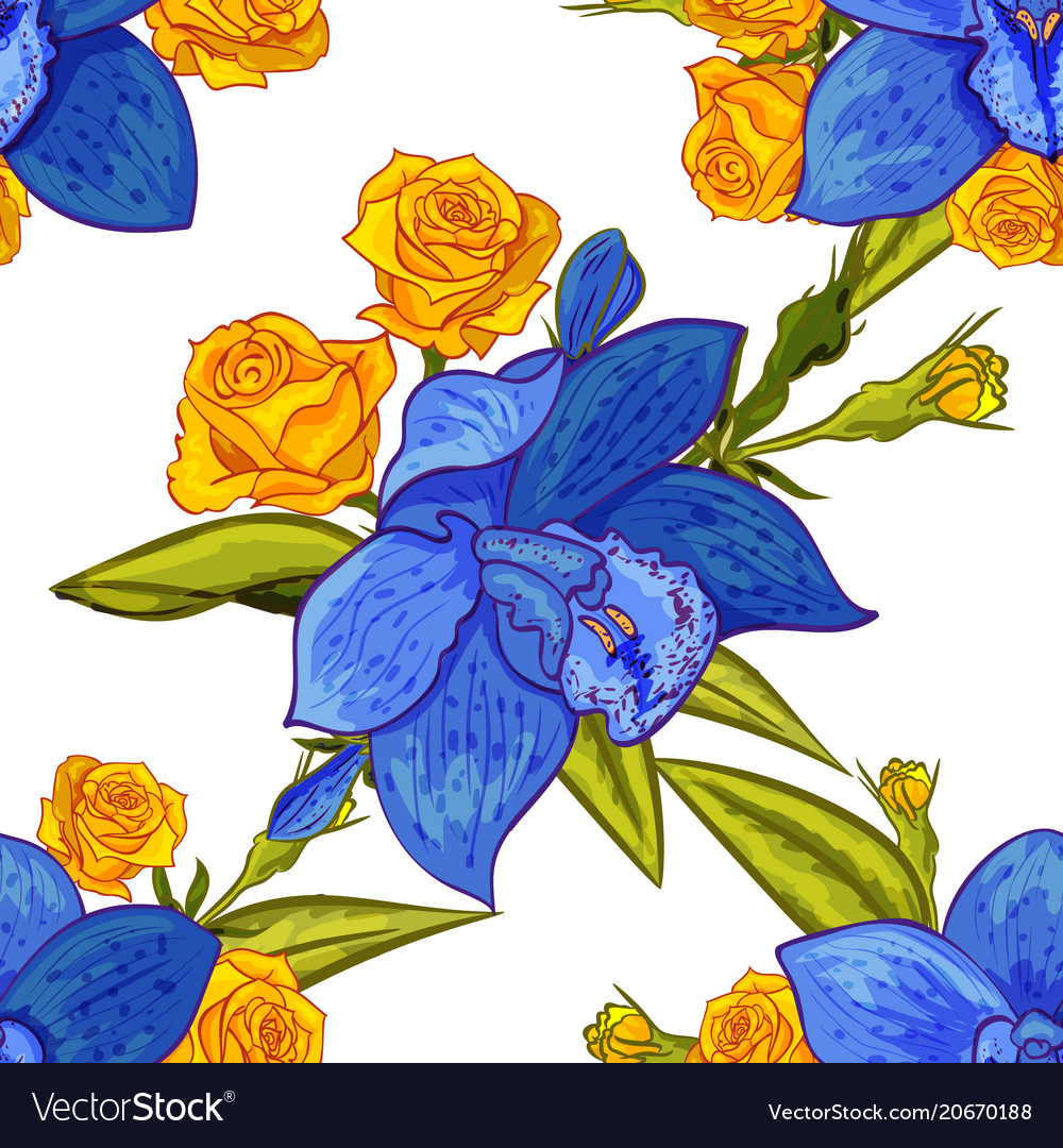 Seamless flower pattern Royalty Free Vector Image