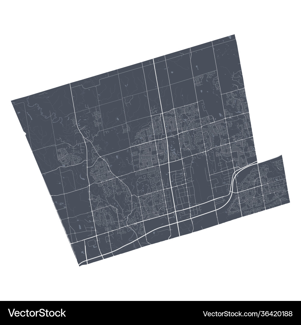 Vaughan map detailed map city poster Royalty Free Vector