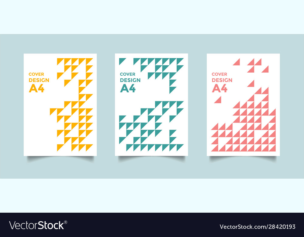 Abstract a4 cover background with geometric shapes