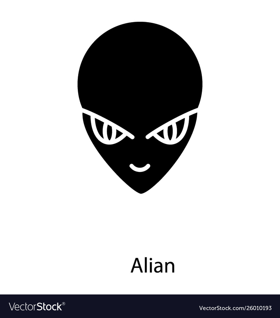Alien face Royalty Free Vector Image - VectorStock