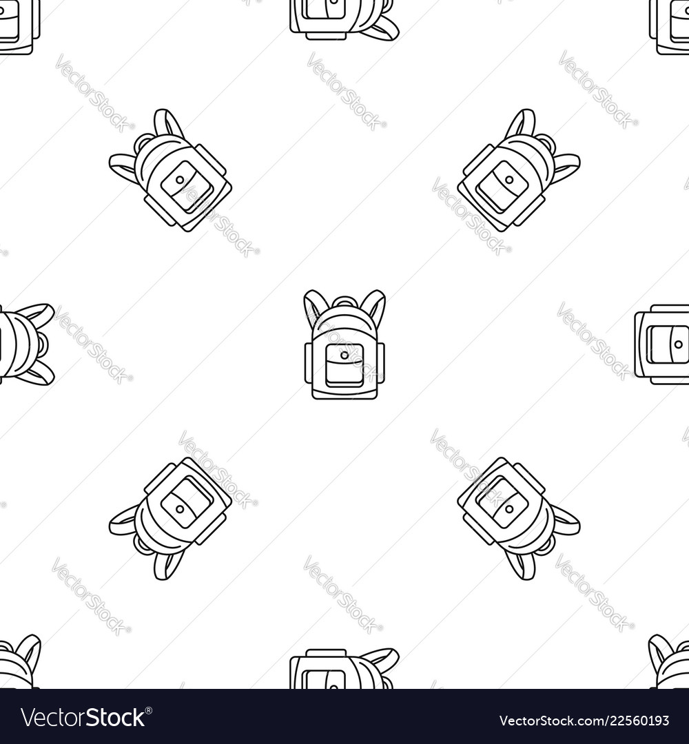 Backpack pattern seamless Royalty Free Vector Image
