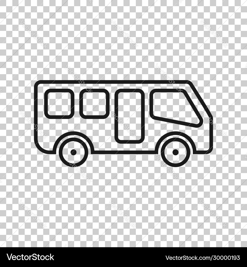 Bus icon in flat style coach on white isolated Vector Image