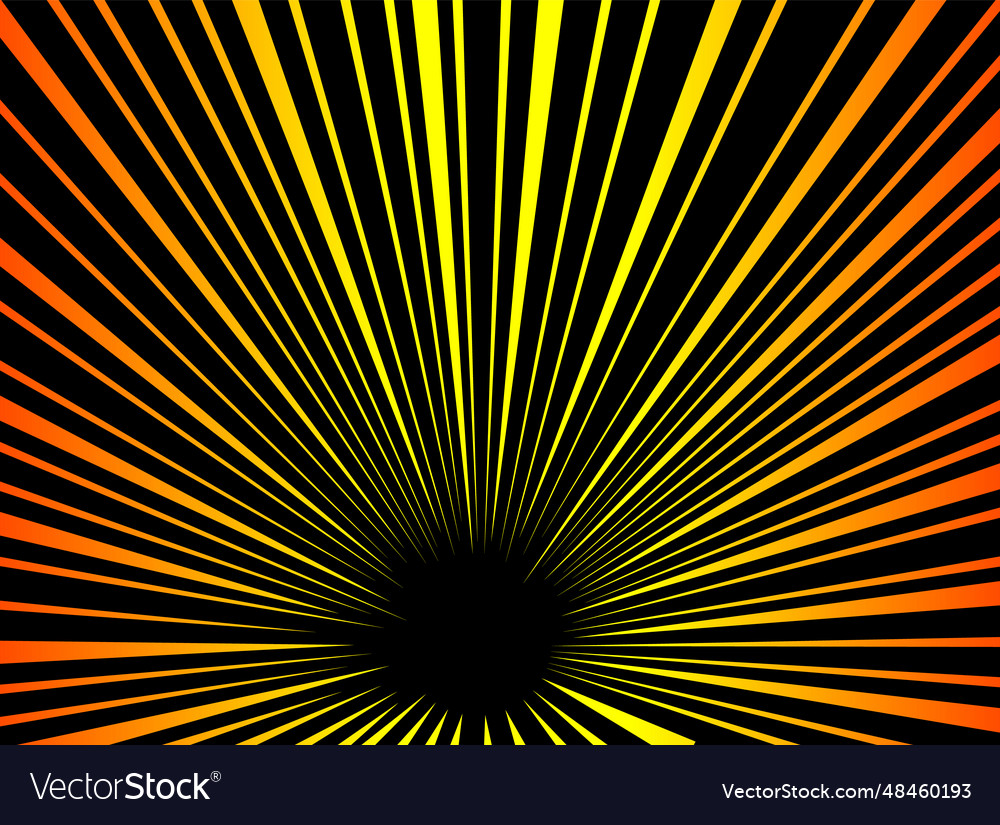 Comic book speed lines set explosion effect Vector Image