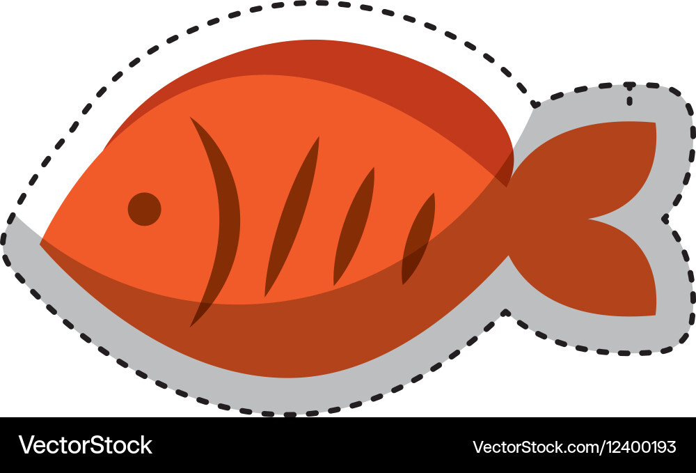 Fish meat food isolated icon Royalty Free Vector Image