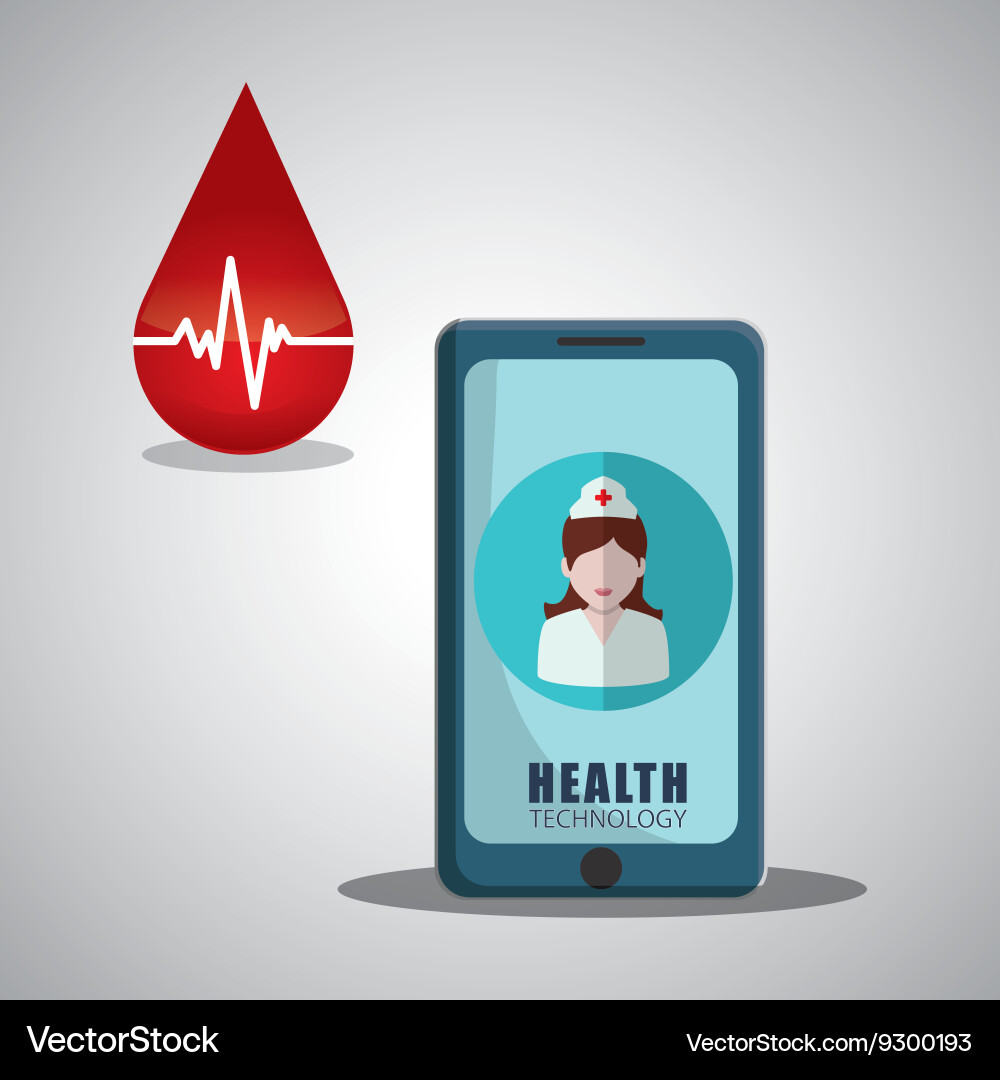 Health care design technology icon isolated Vector Image