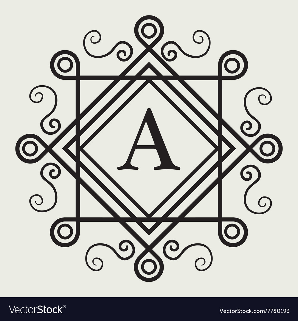 Monogram background design Royalty Free Vector Image