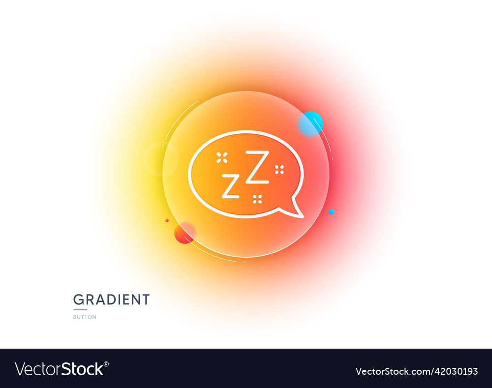 Sleep Line Icon Zzz Speech Bubble Sign Chat Vector Image