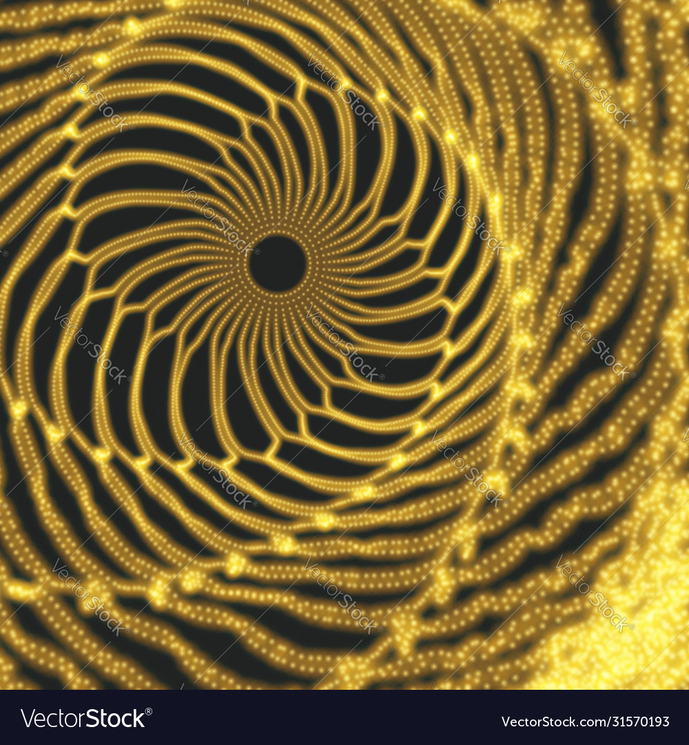 Spiral tunnel array with dynamic particles Vector Image