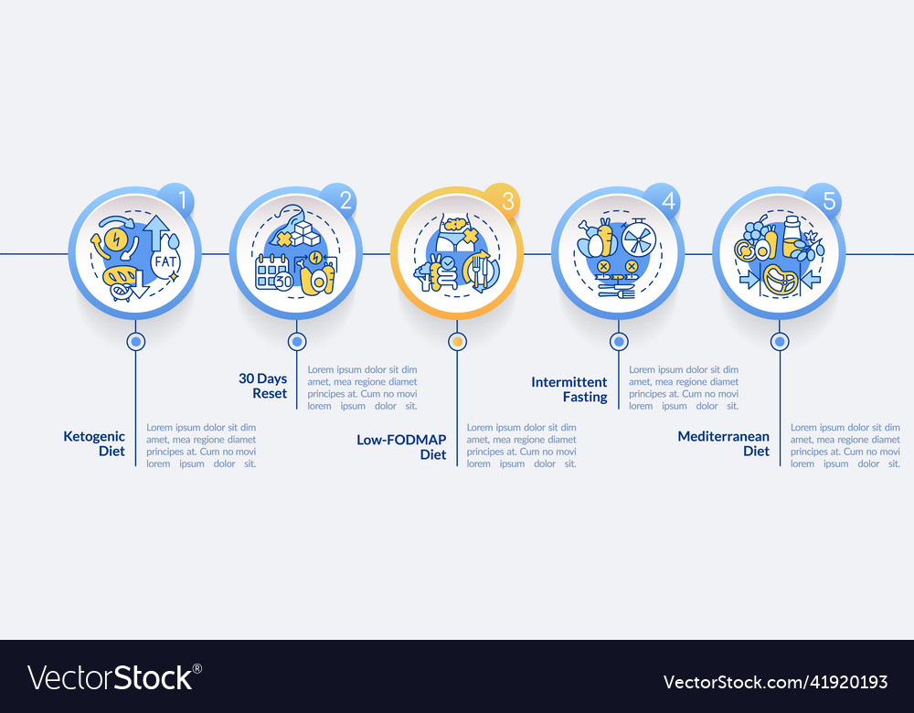 Trendy diets circle infographic template Vector Image