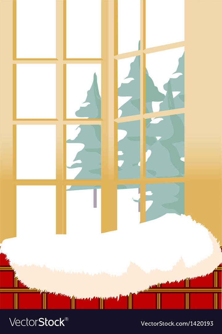 Winter window Royalty Free Vector Image - VectorStock