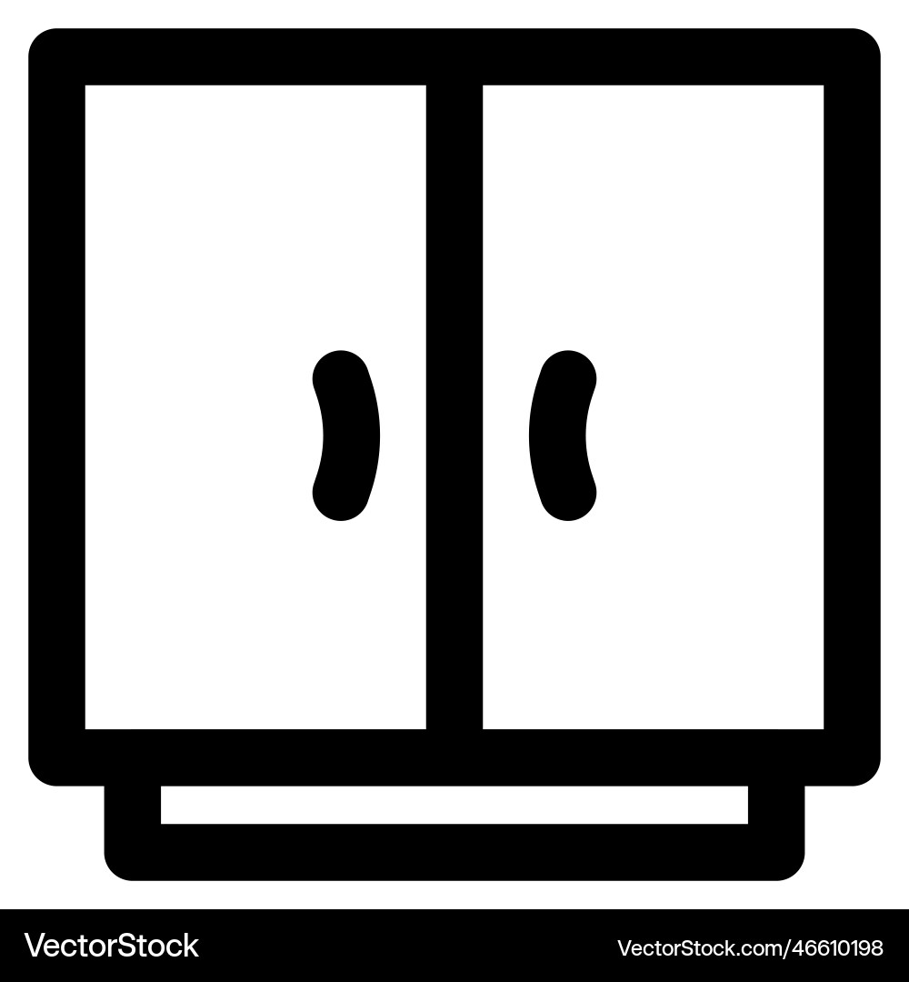 Cabinet a compact wooden storage Royalty Free Vector Image