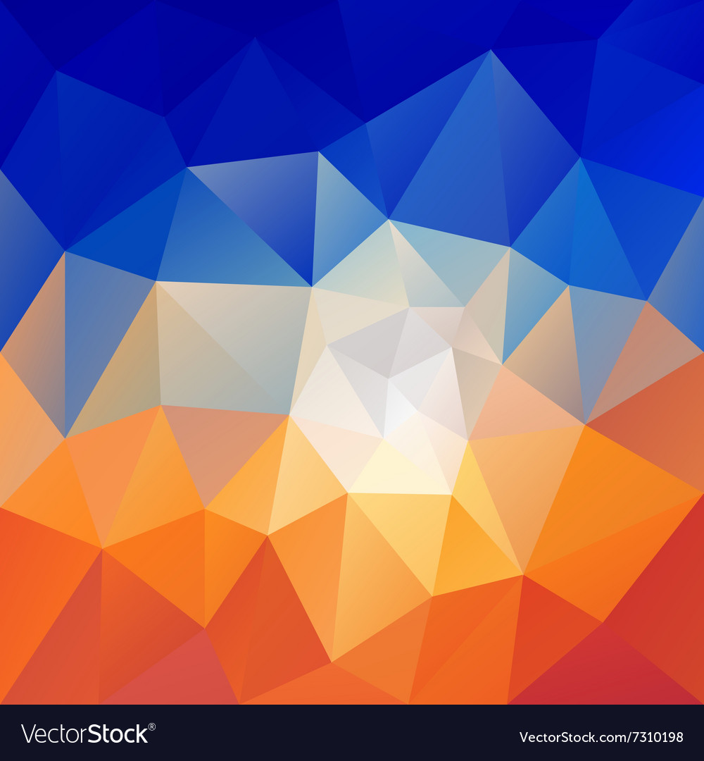 Desert blue sky polygon triangular pattern Vector Image
