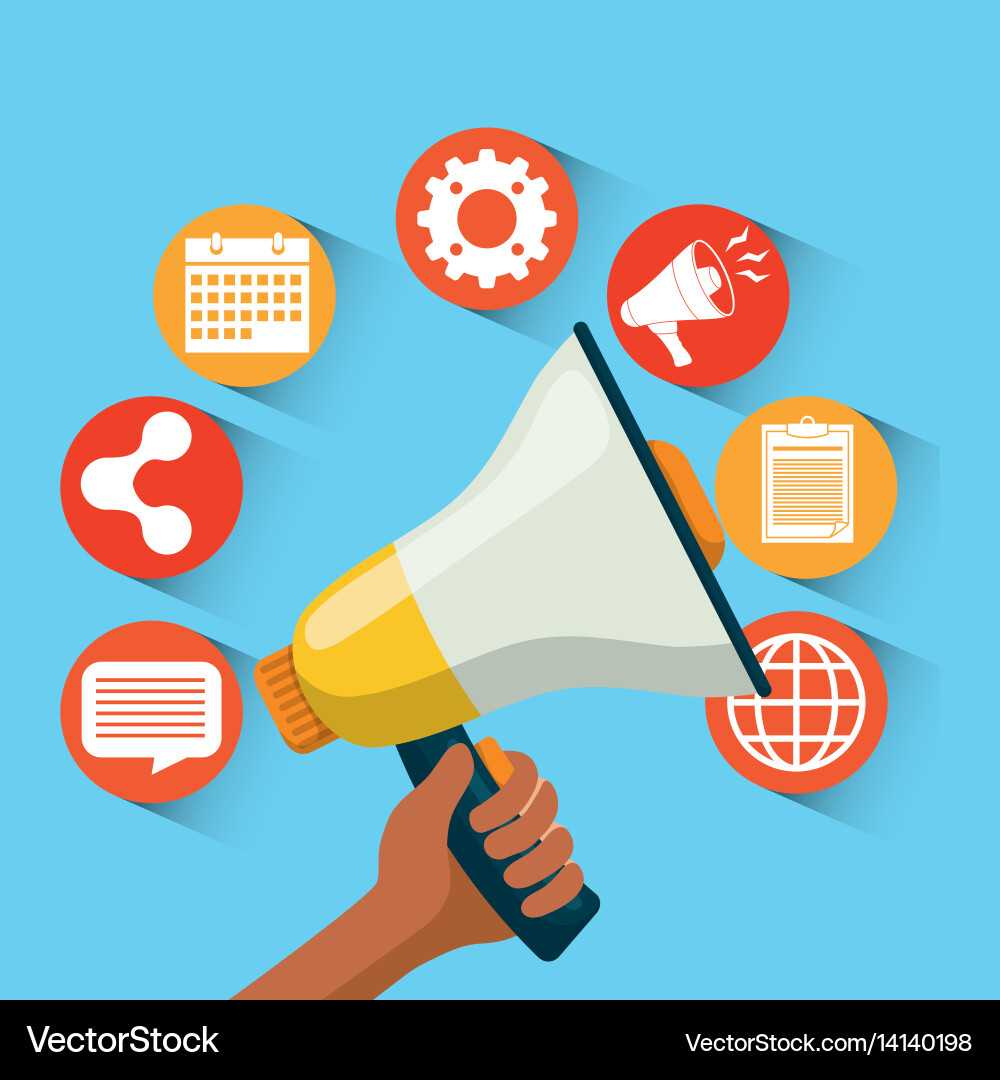 Digital advertising and marketing Royalty Free Vector Image