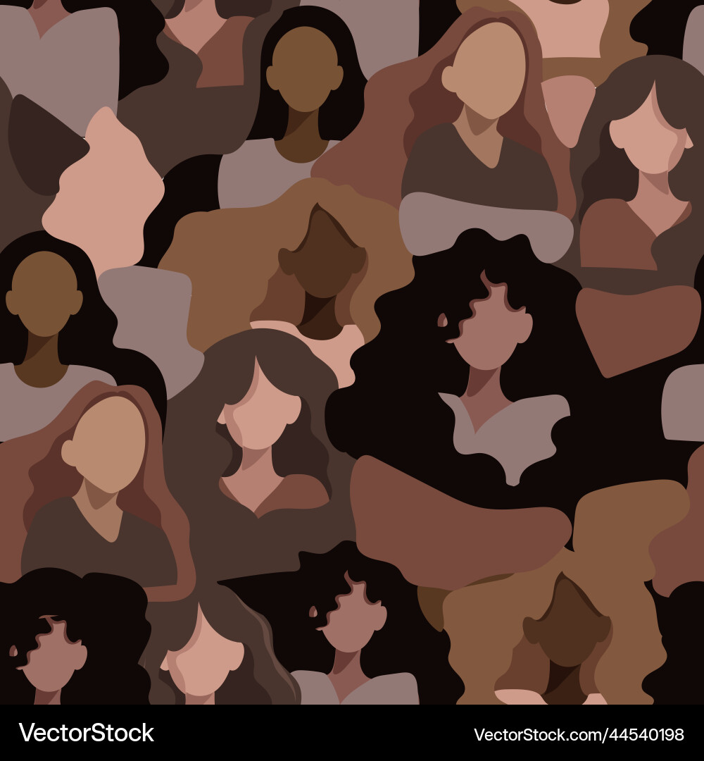 Female diverse faces of different ethnicity Vector Image