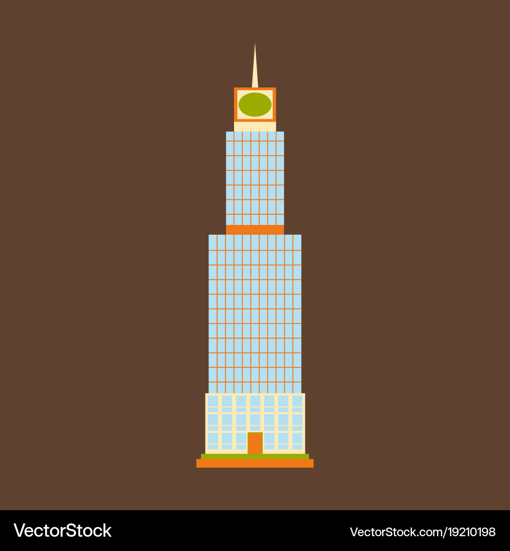Posterempire state building high-rise building Vector Image