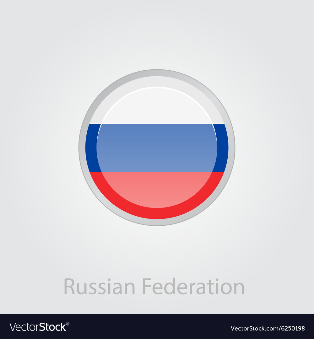 Russian flag button Royalty Free Vector Image - VectorStock