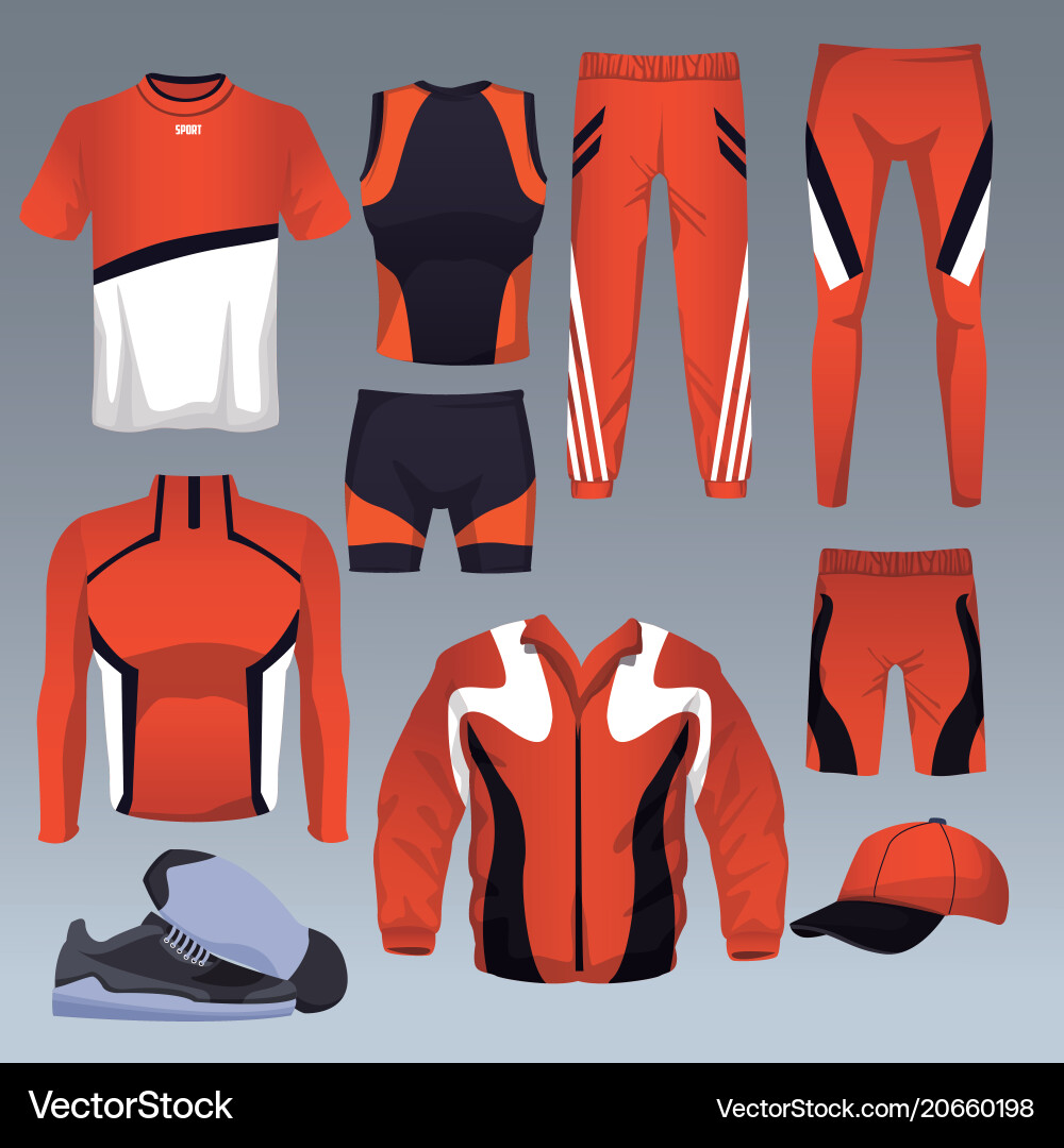 Set sport wear collection Royalty Free Vector Image