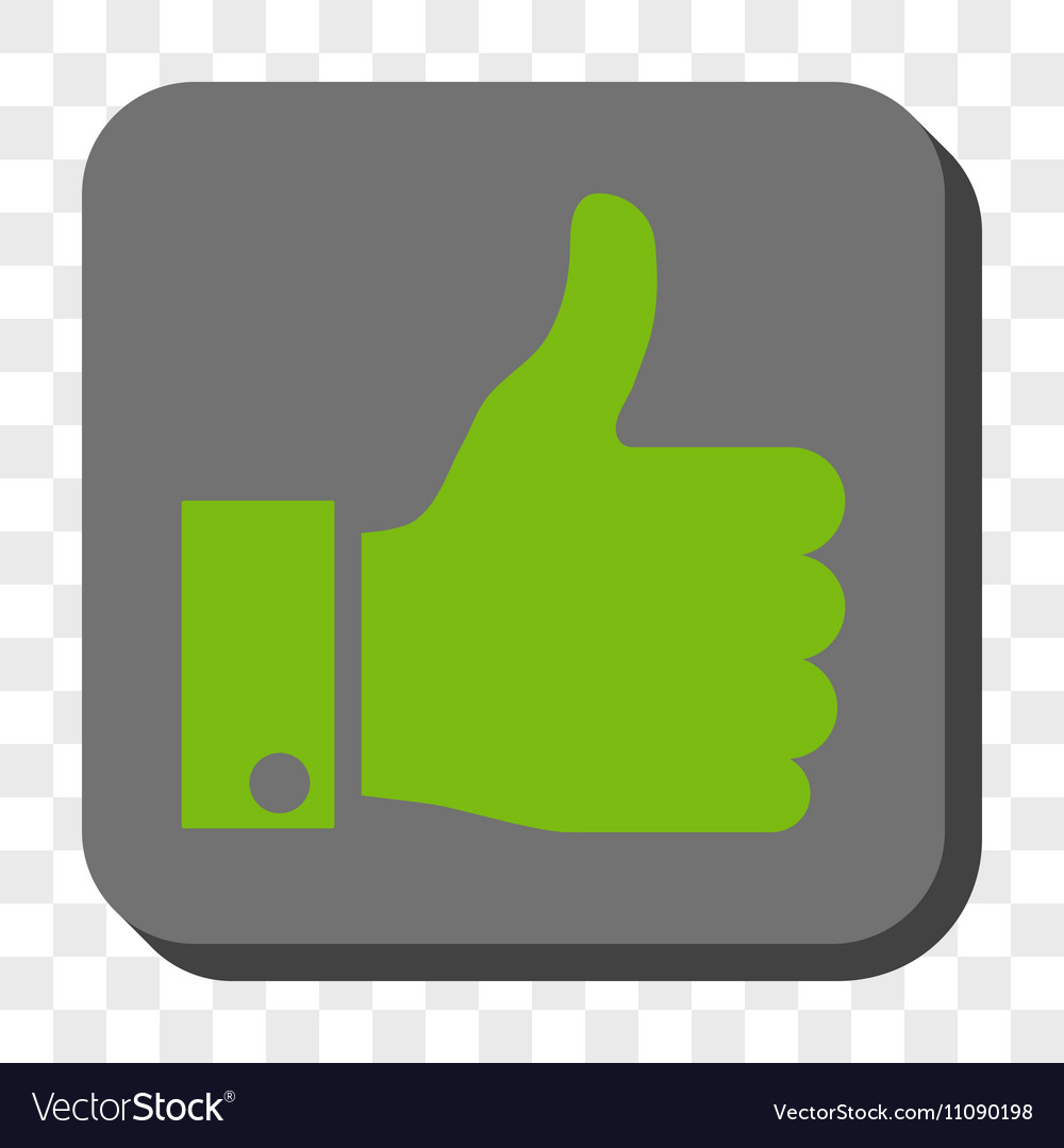 Thumb up rounded square button Royalty Free Vector Image