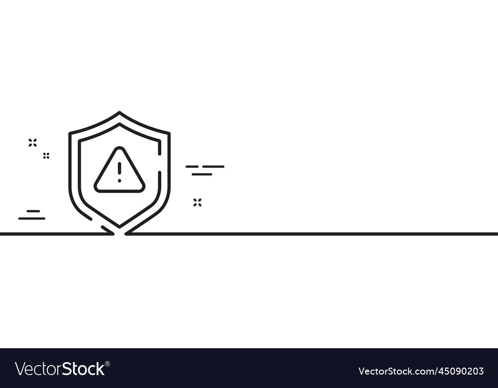 Attention line icon important warning sign Vector Image