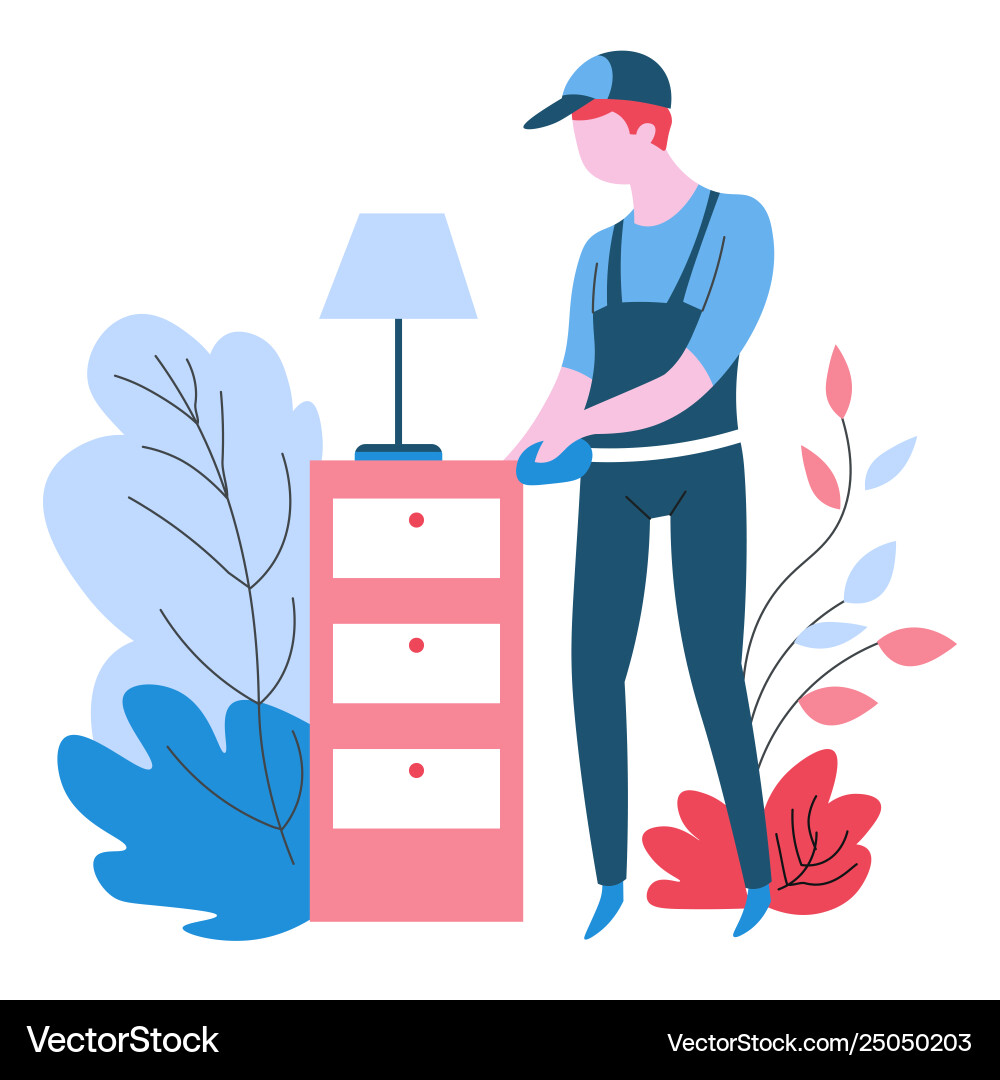 Dust wiping cleaning service isolated abstract Vector Image