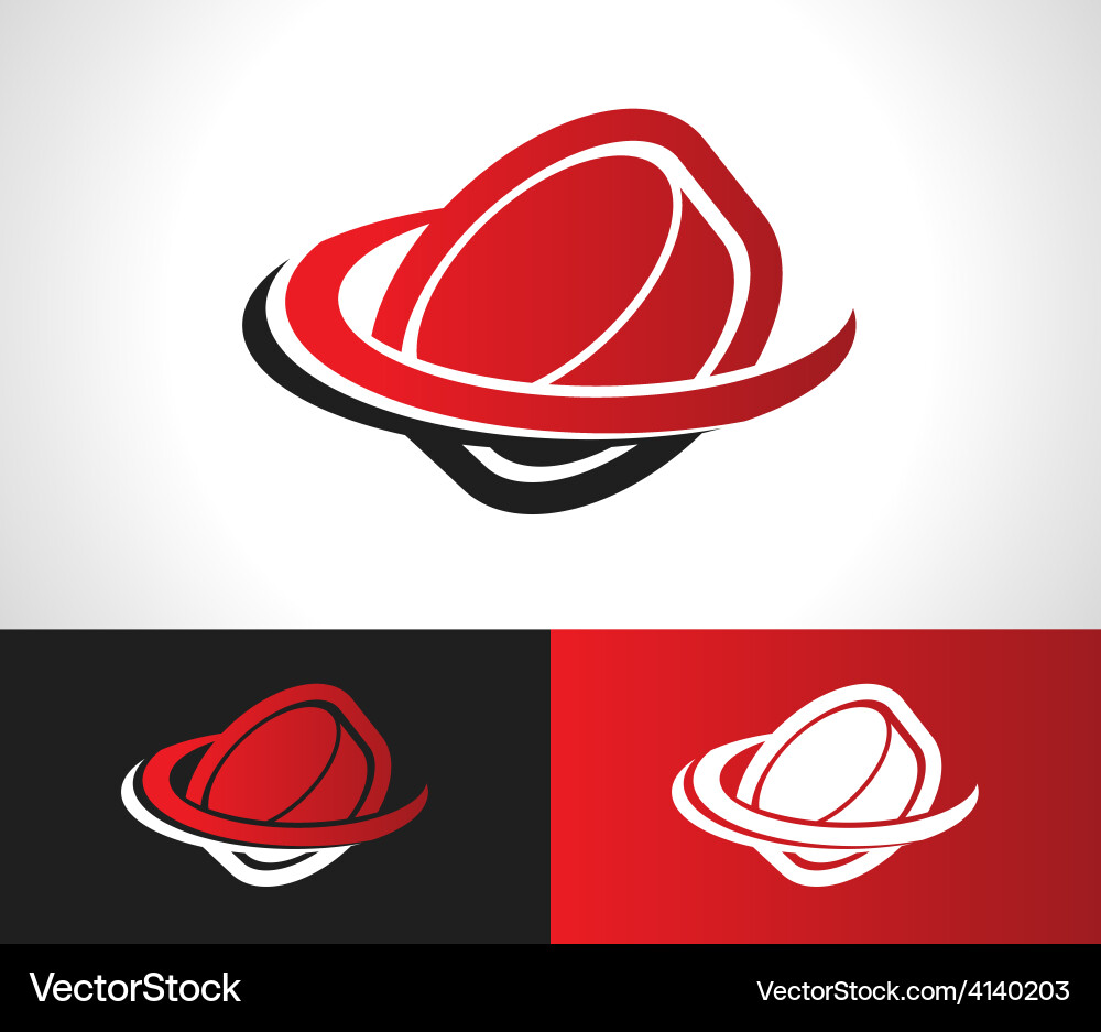Hockey puck logo icon Royalty Free Vector Image