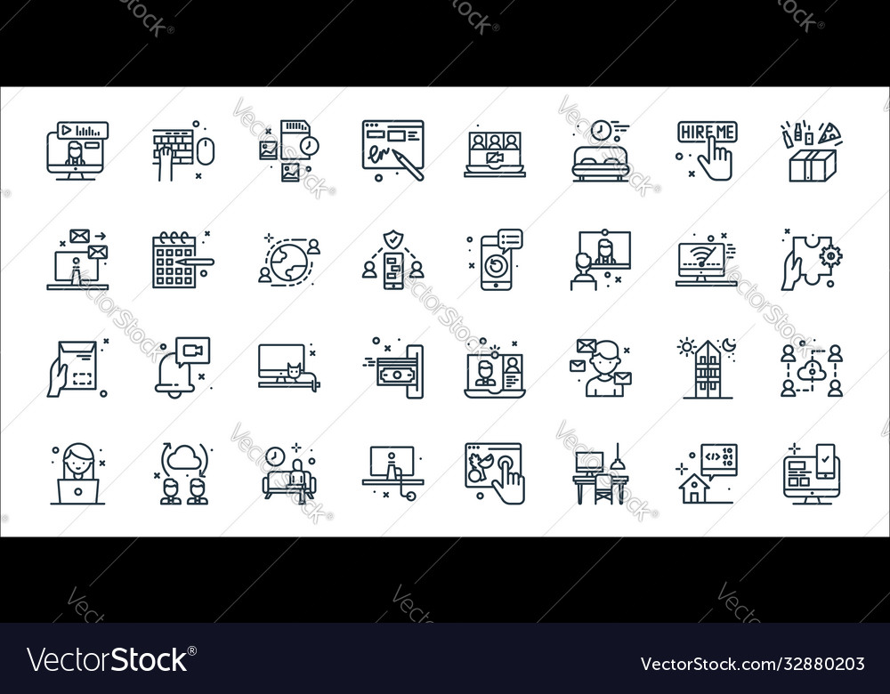 Home line icons linear set quality line set Vector Image