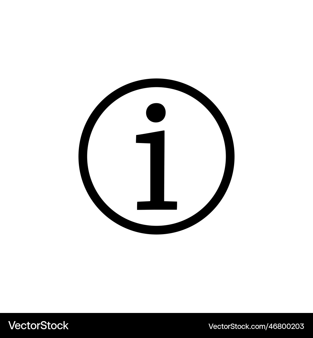 Info sign icon about us icon faq icon Royalty Free Vector
