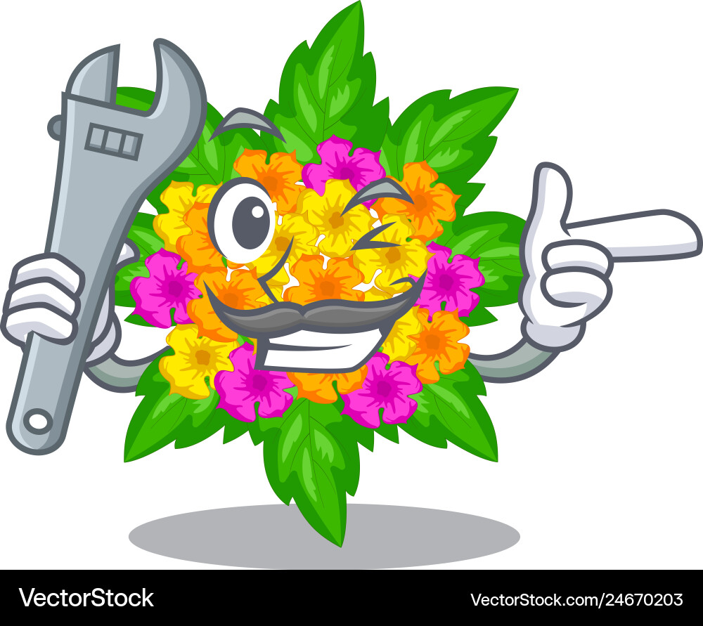 Mechanic lantana flowers isolated Royalty Free Vector Image