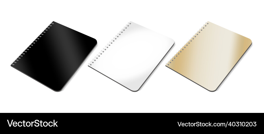 Mockup of a notebook on spring is an isolated Vector Image