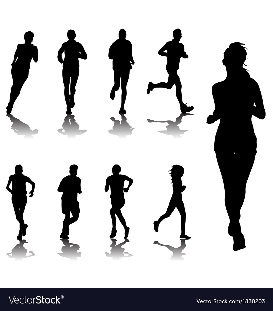 Running Royalty Free Vector Image - VectorStock