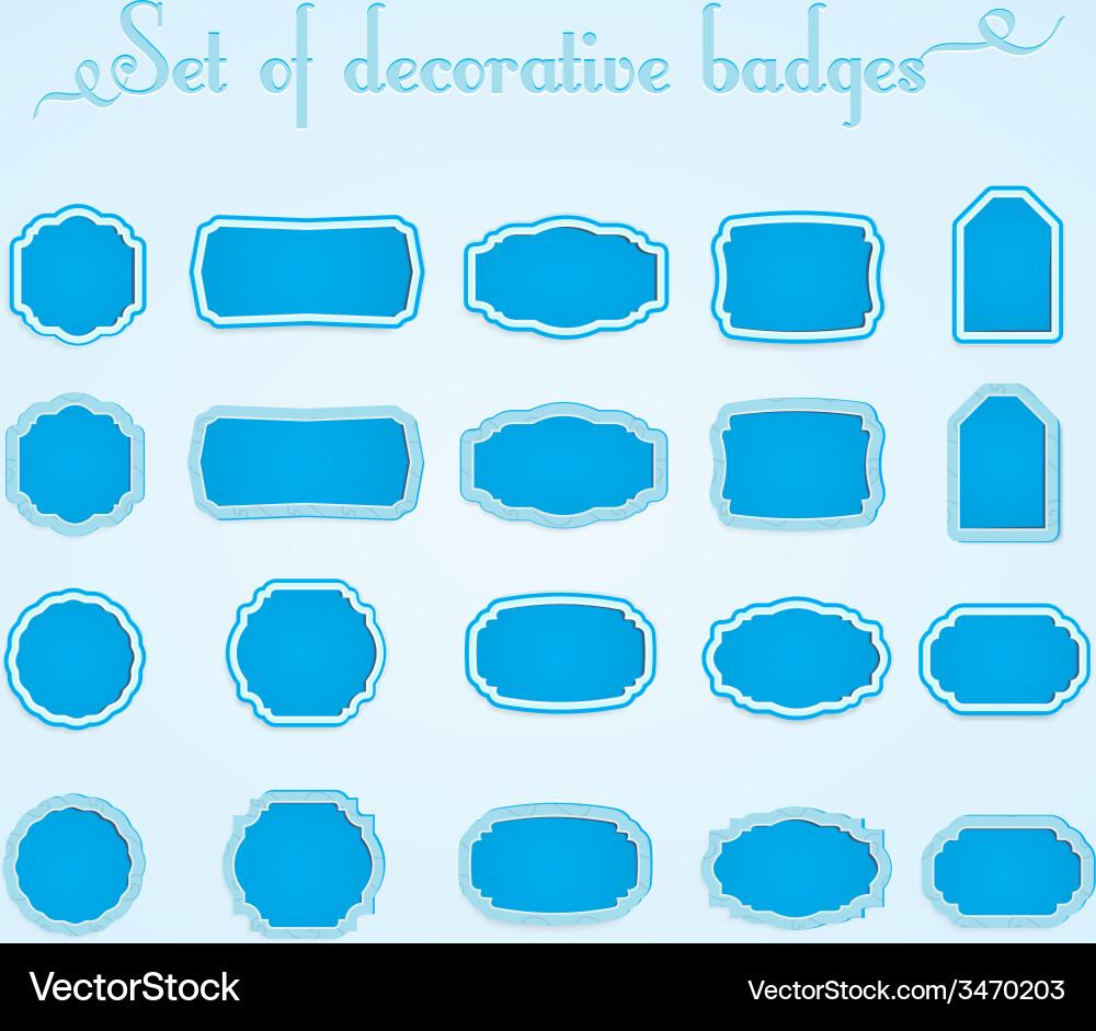 Set of decorative badges Royalty Free Vector Image