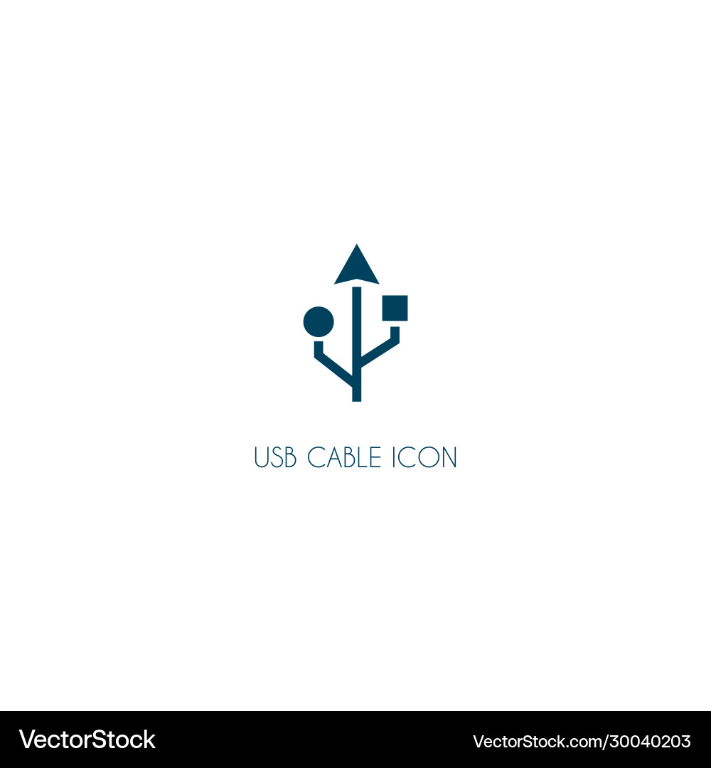 Usb logo icon modern symbol isolated on white Vector Image