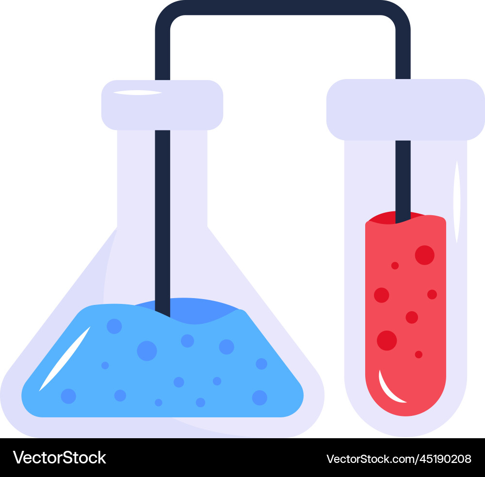 A well-crafted flat icon of lab experiment Vector Image