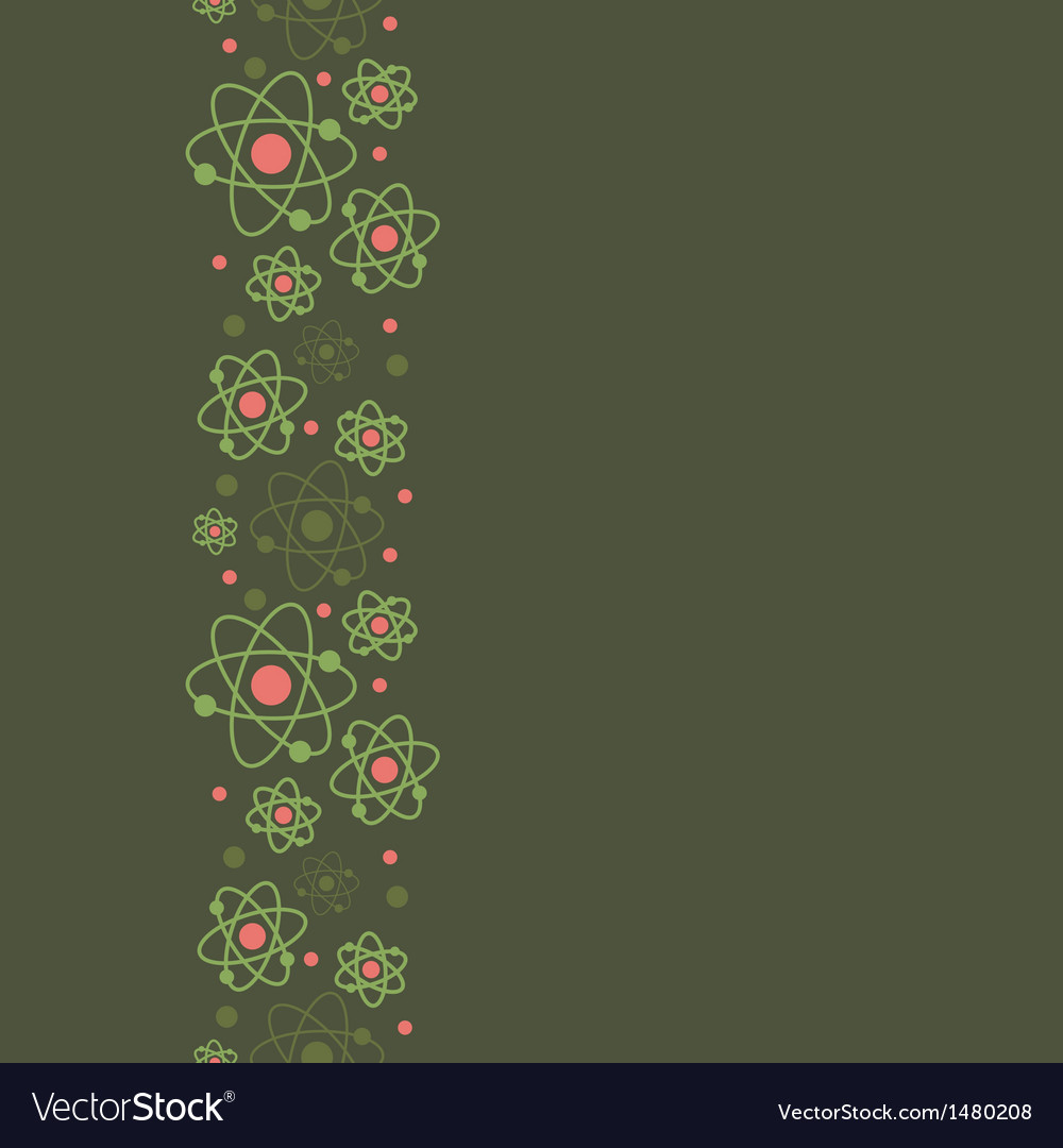 Atoms vertical seamless pattern background border Vector Image