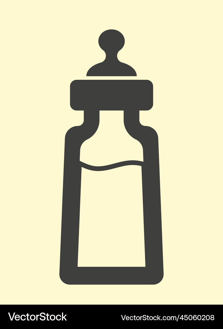 Baby bottle with milk icon Royalty Free Vector Image