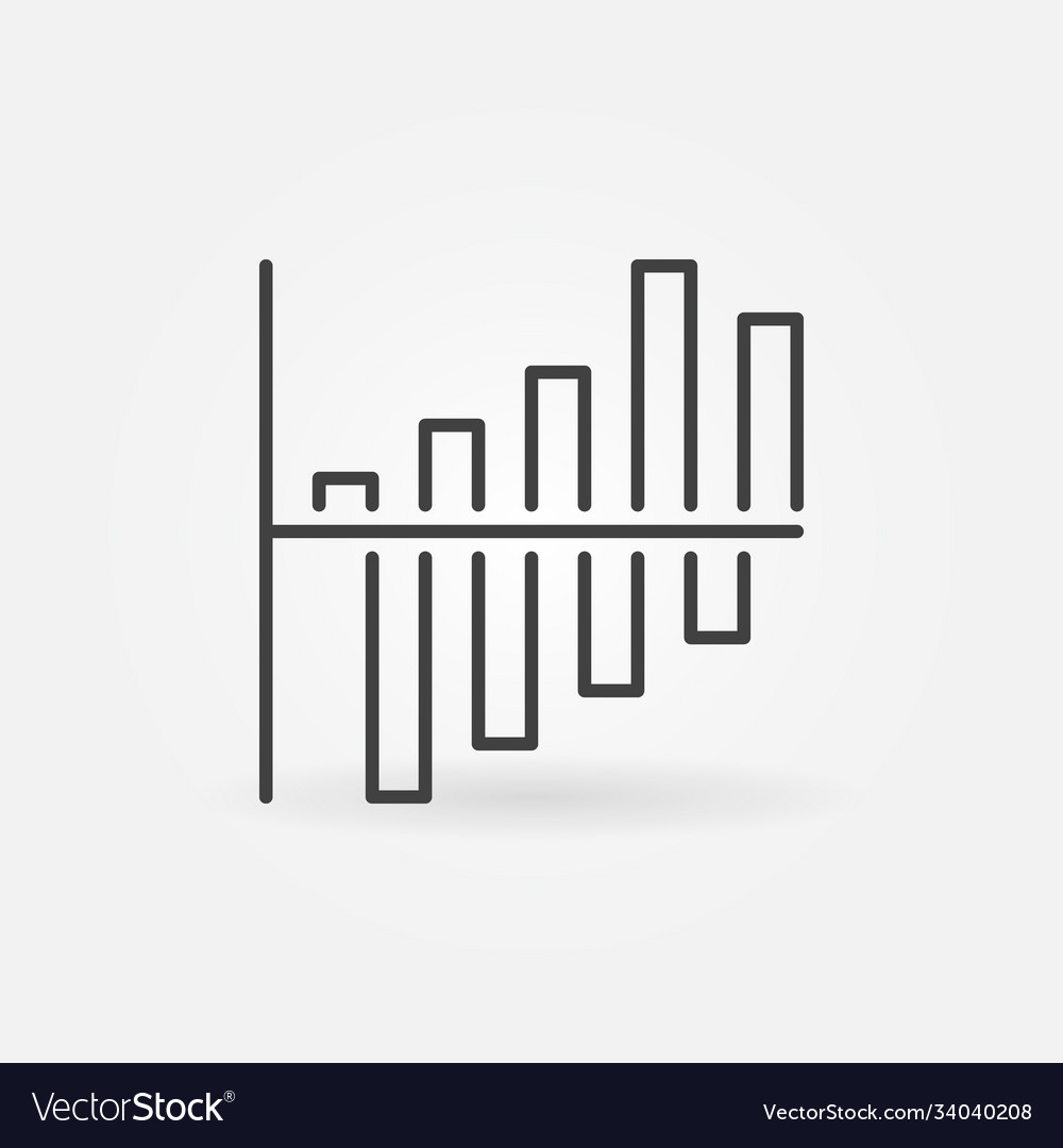 Bar chart linear concept icon Royalty Free Vector Image