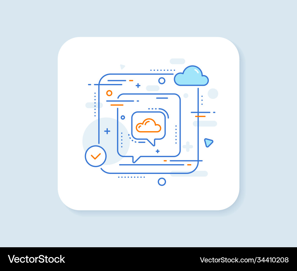 Cloud computing communication line icon internet Vector Image