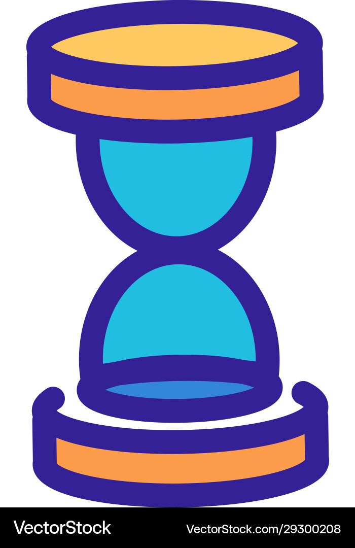 Hourglass icon isolated contour symbol Royalty Free Vector