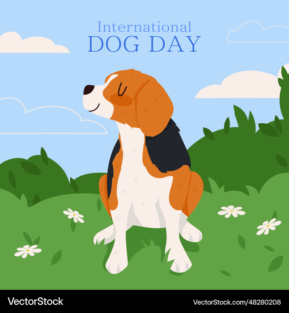International dog day celebration isolated Vector Image